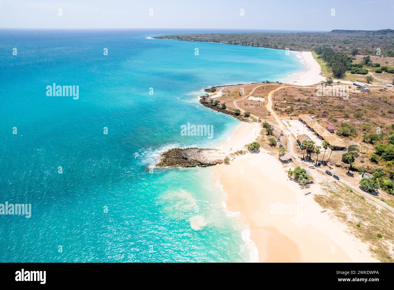 Aerial Drone View of Liman Beach Semau Island, East Nusa Tenggara ...