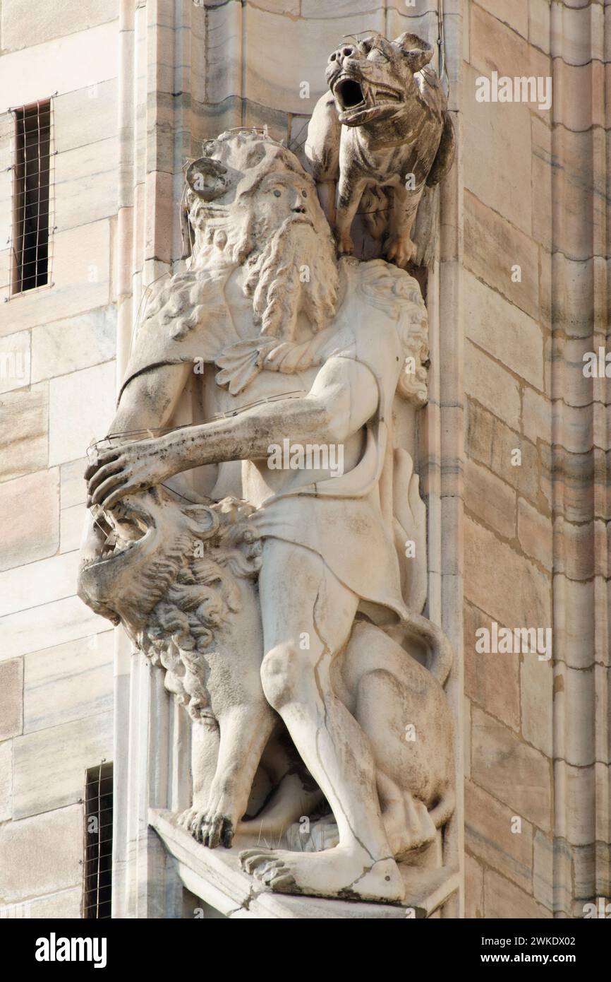Hercules slaying the Nemean lion and wearing his magical skin - Milan ...