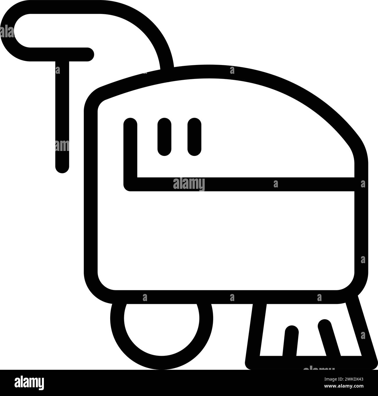 Floor polishing machine icon outline vector. Cleanliness housekeeping ...