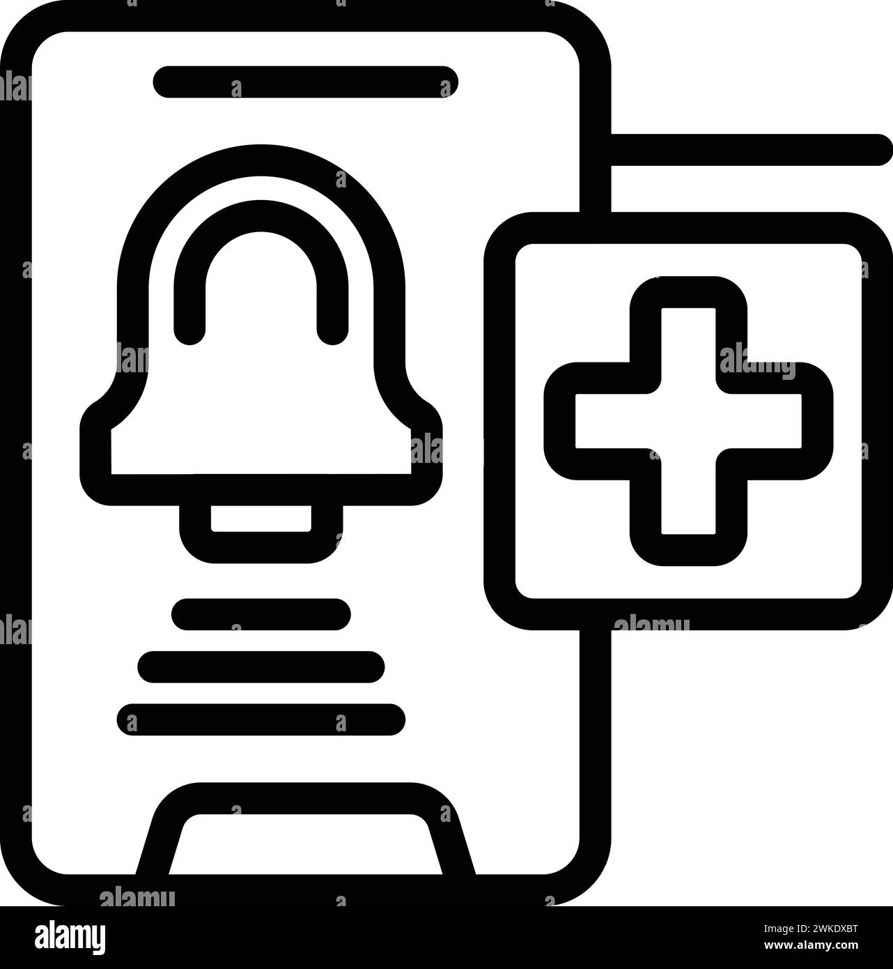 Medical visit notification icon outline vector. Room care. Doctor visit ...