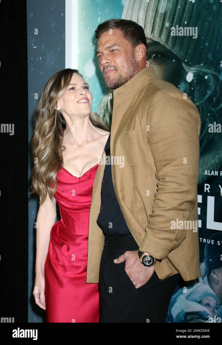 New York, NY, USA. 19th Feb, 2024. Hilary Swank and Alan Ritchson at the NY premiere of Ordinary ...