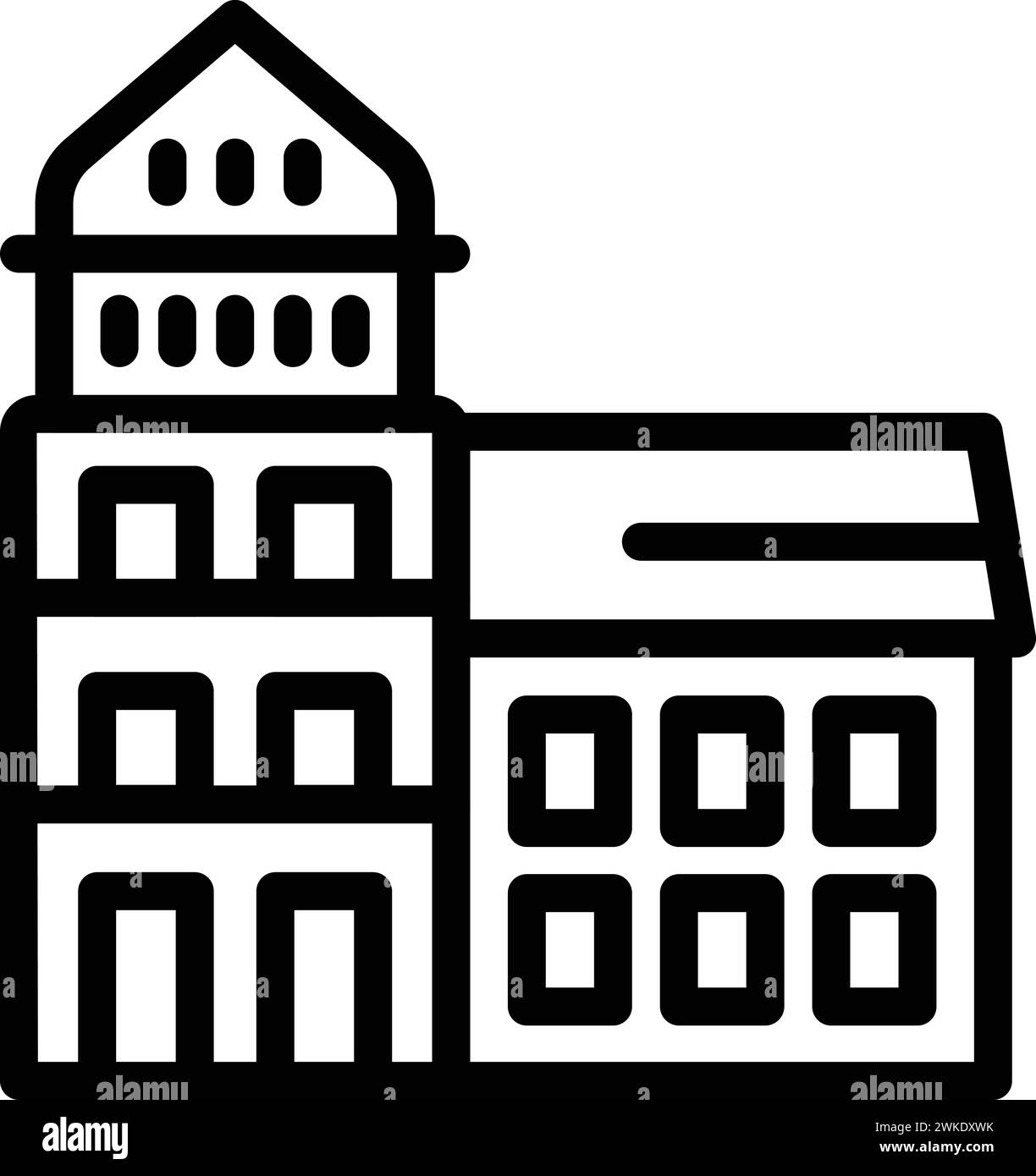 House bern icon outline vector. Swiss city. Skyline construction ...