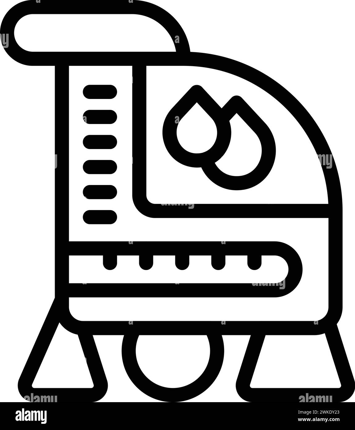 Electric floor scrubber icon outline vector. Sanitation indoor ...