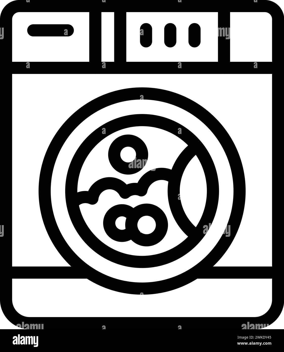 Daily washing machine clothes icon outline vector. House routine. Work ...