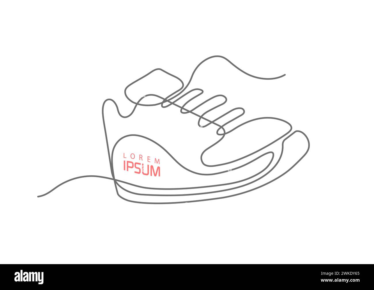 Sports shoes in a line style. Sneakers Vector . Sketch sneakers for ...