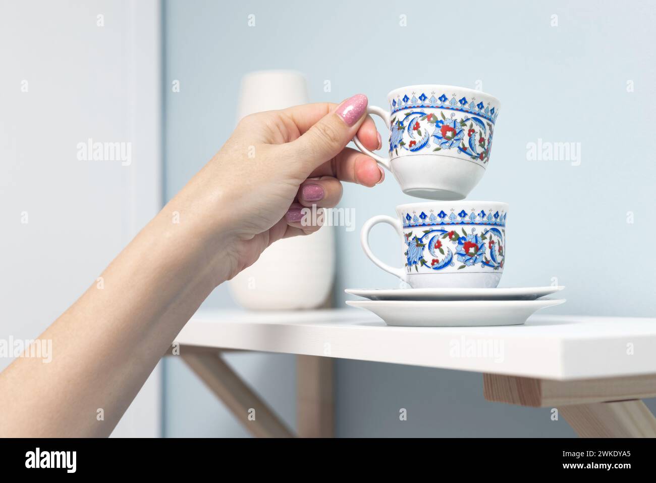 Put empty cup saucer on hi-res stock photography and images - Alamy