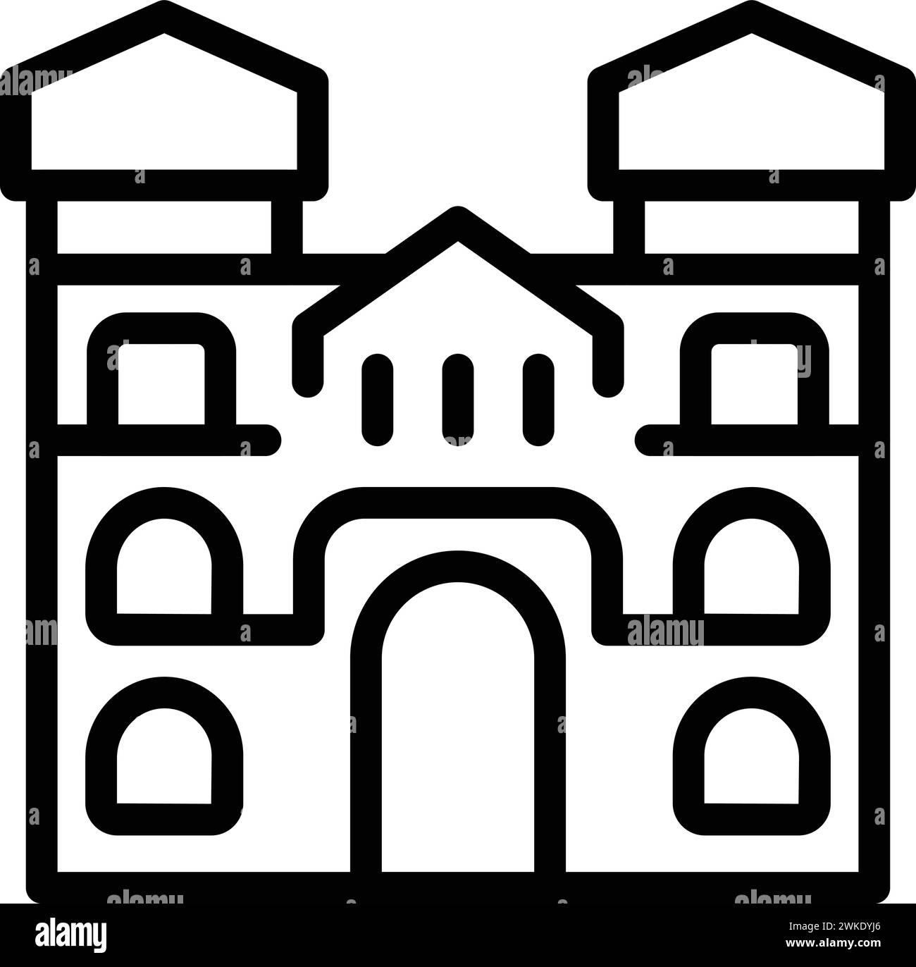 Vienna metropolis icon outline vector. Belvedere palace heritage ...