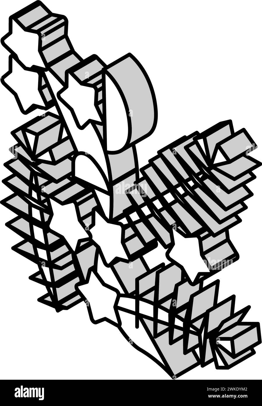 cypress liana isometric icon vector illustration Stock Vector Image & Art - Alamy