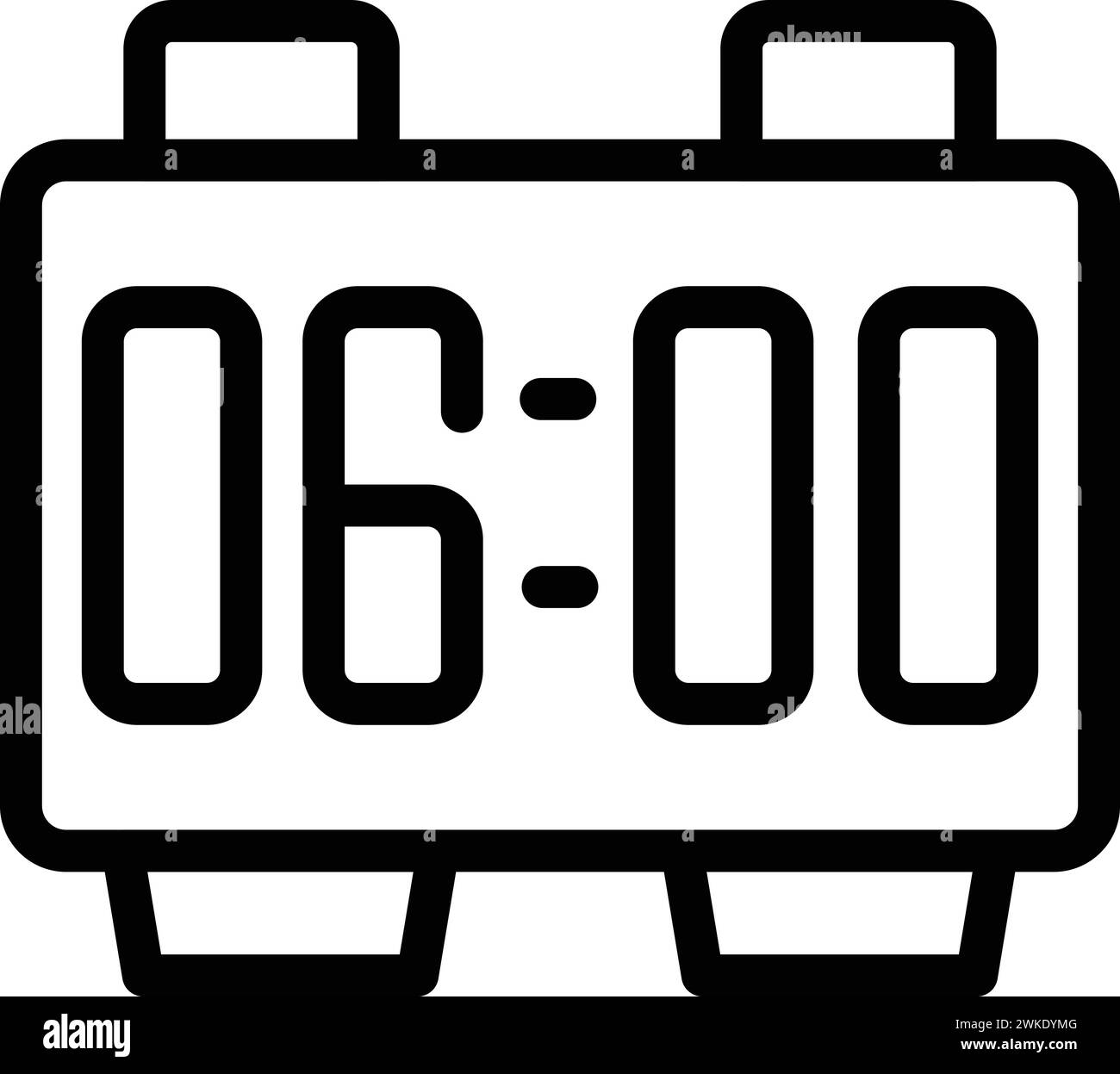 Digital Alarm Clock Icon Outline Vector Woman Care Day Daily Routine Stock Vector Image And Art 3309