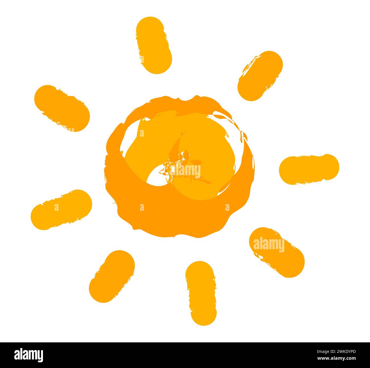 Sun painted symbol. Vector illustration Stock Vector Image & Art - Alamy