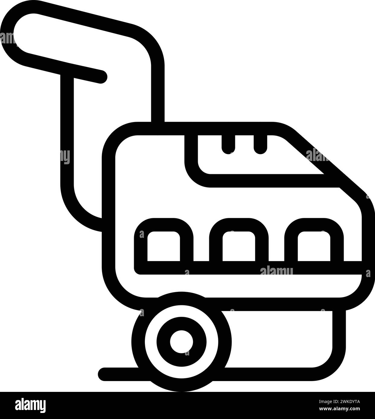 Floor care machine icon outline vector. Surface polishing device ...