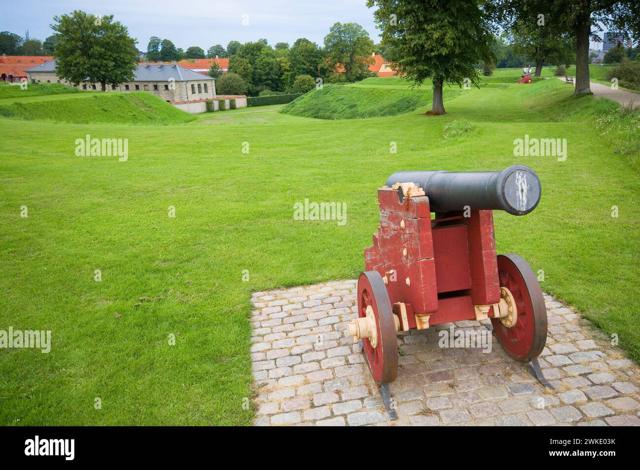 Cannon in Kastellet fortresses in Copenhagen, Denmark Stock Photo - Alamy