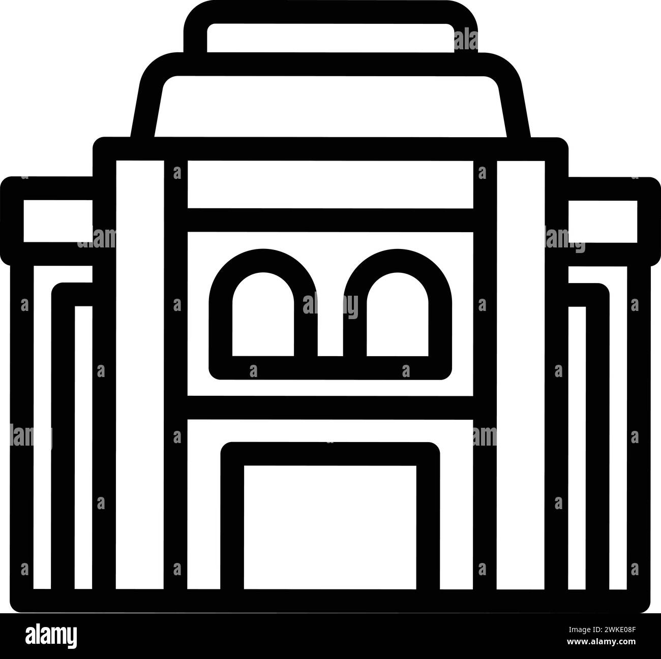 Historical Vienna icon outline vector. Architectural marvels edifice ...