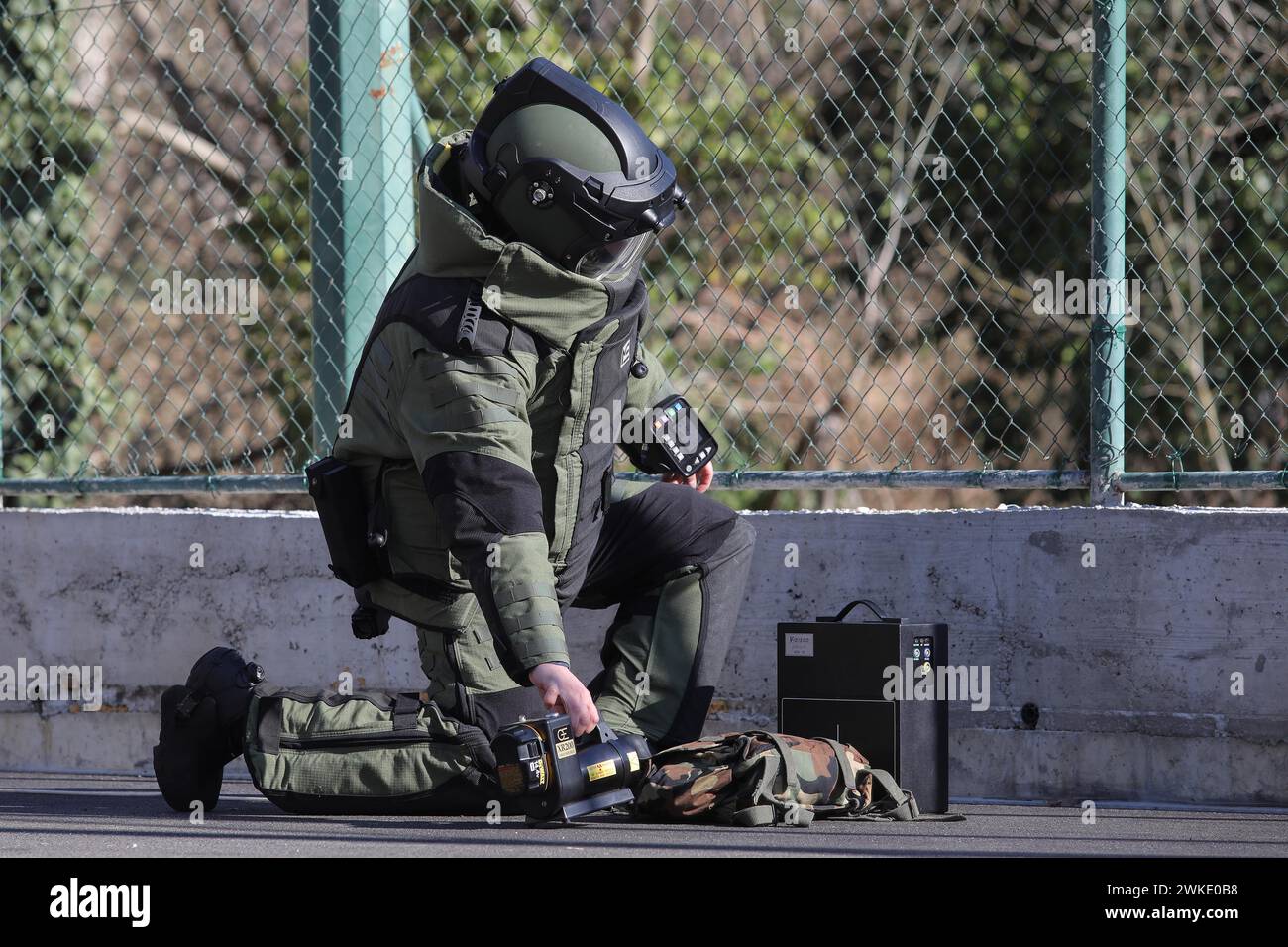 Zagreb, Croatia. 20th Feb, 2024. Croatian soldiers perform a drill ...