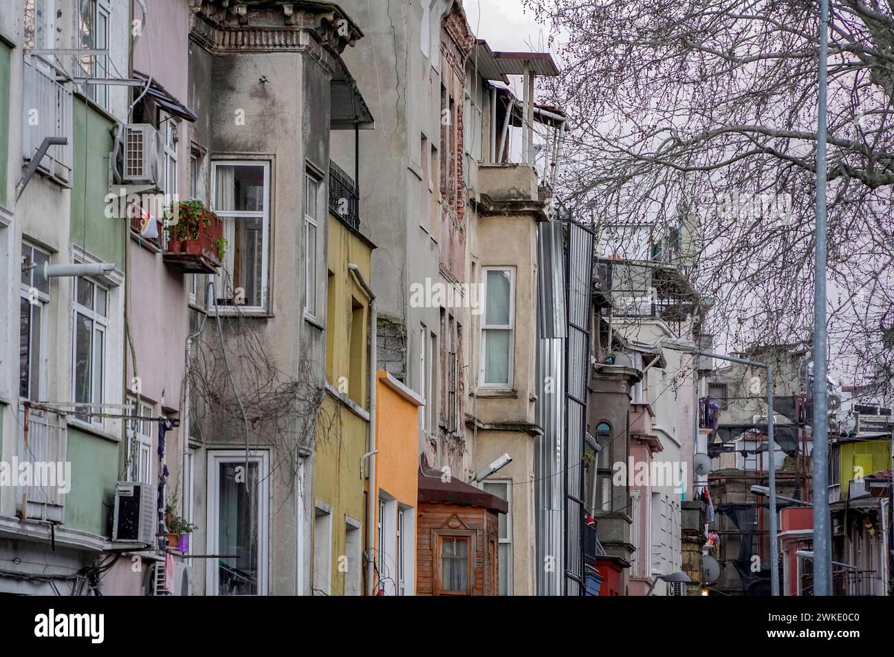 Old buildings in Fener district, Istanbul Turkey Stock Photo - Alamy