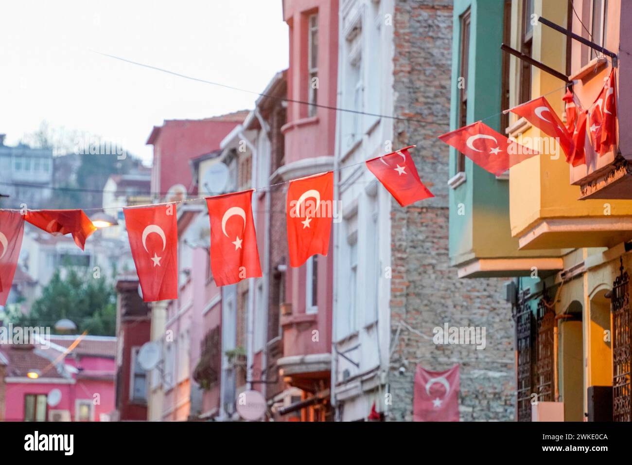Old buildings in Fener district, Istanbul Turkey Stock Photo - Alamy