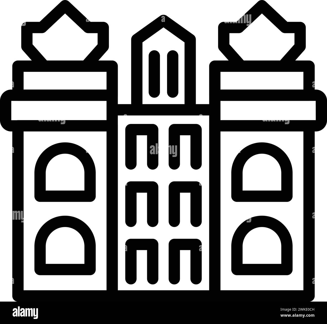 Cultural Vienna architecture icon outline vector. Historic metropolis ...