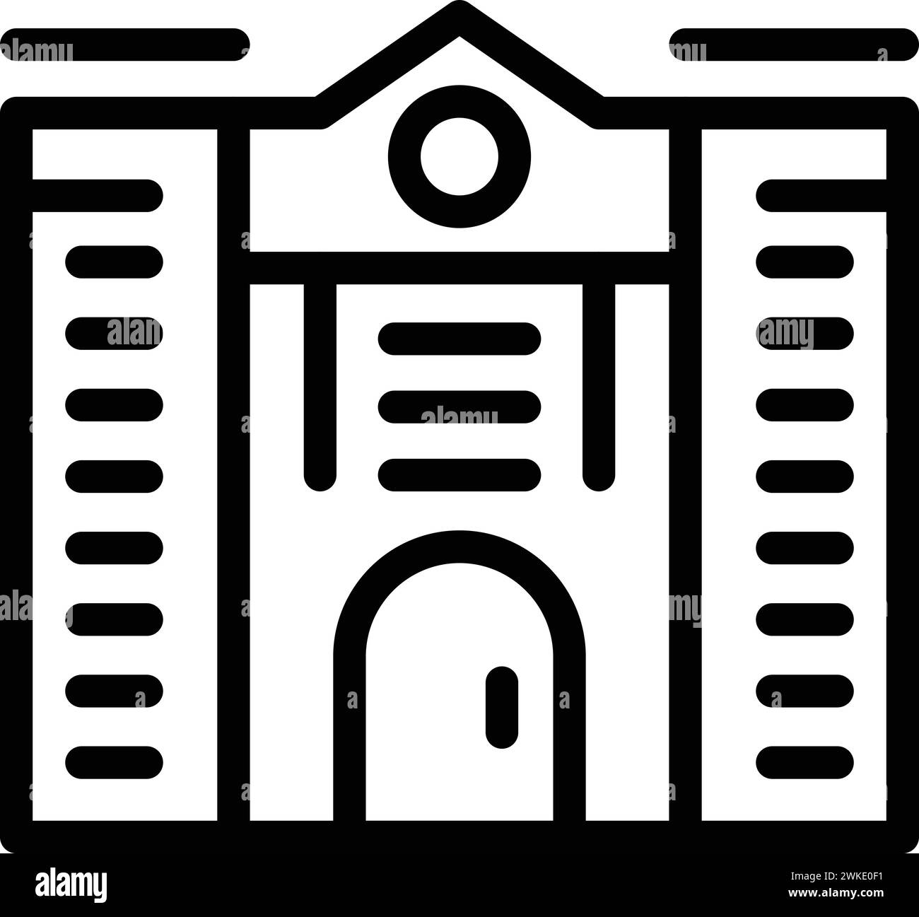 Warsaw historical square icon outline vector. Traditional Poland ...