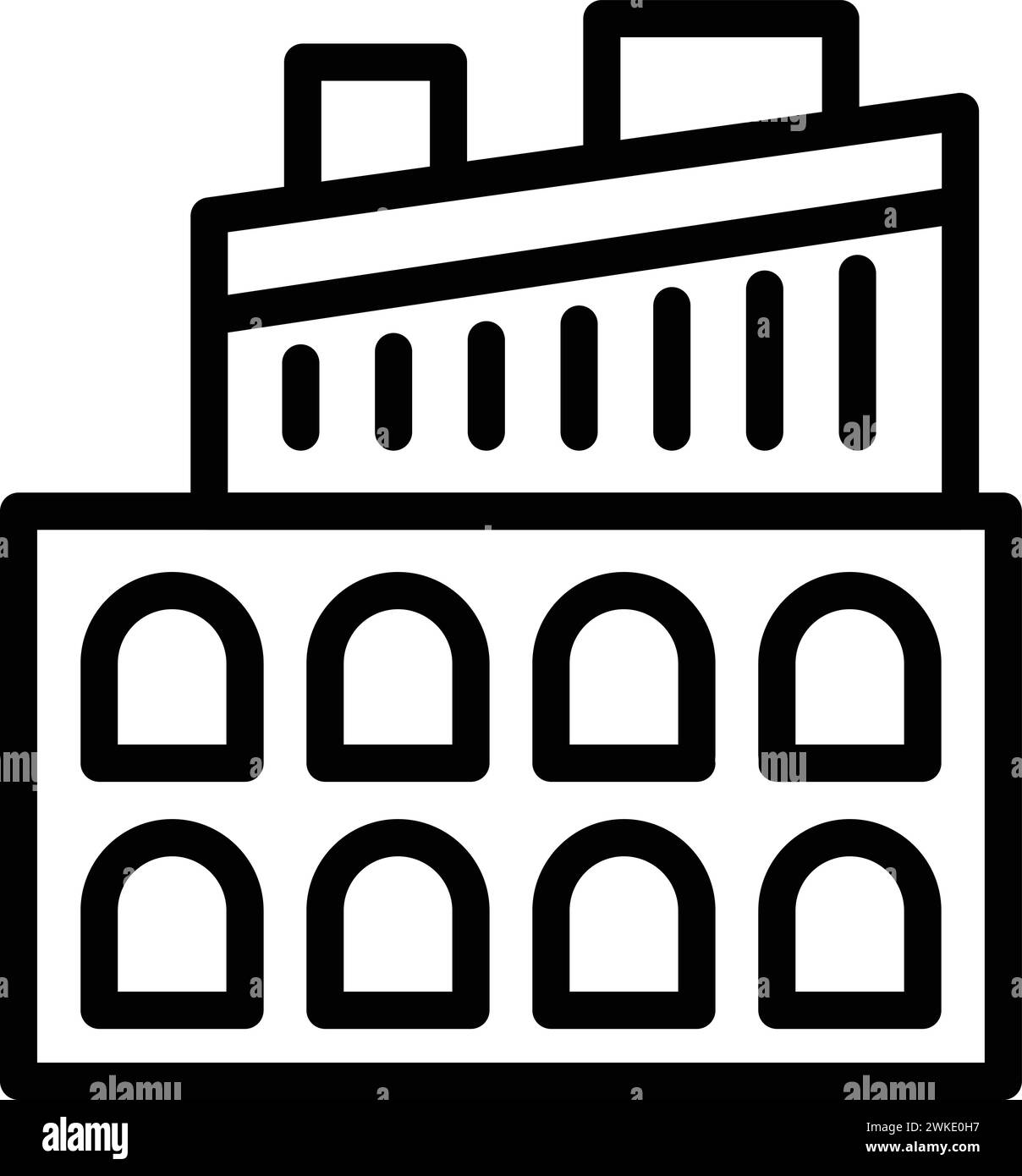 Vienna capital tour icon outline vector. Viennese sightseeing trip ...