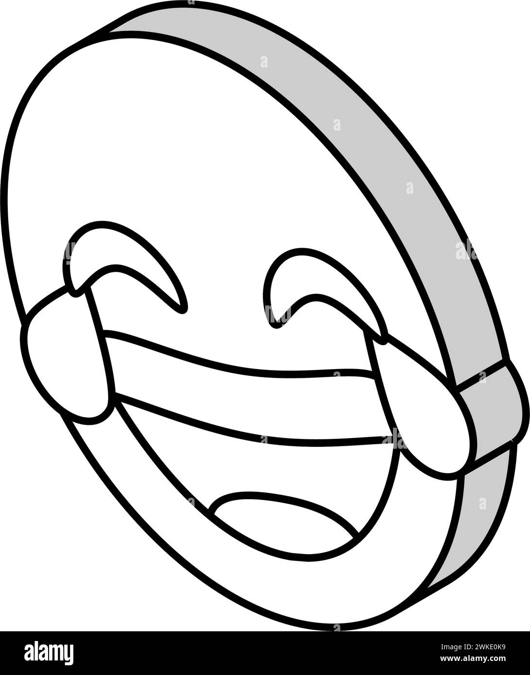 laugh emoji isometric icon vector illustration Stock Vector Image & Art ...