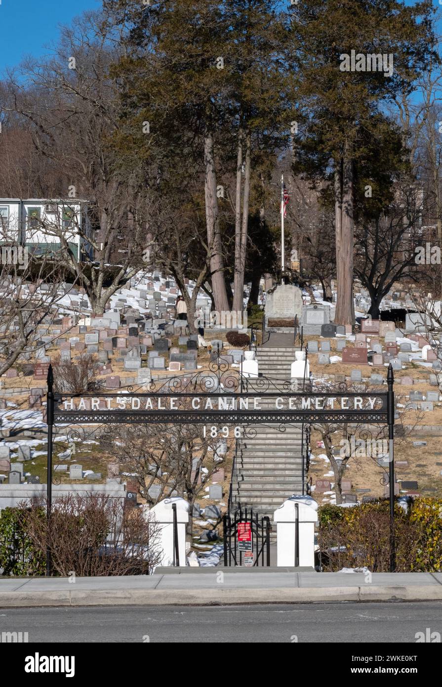 The entrance to the Hartsdale Canine Cemetery, a resting place for dogs ...