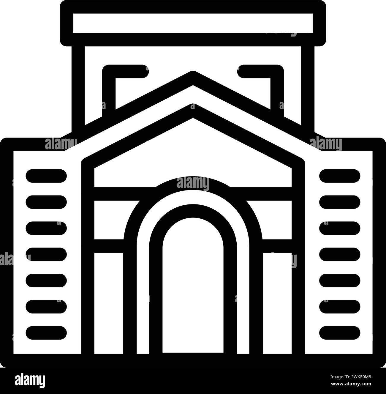 Warsaw fortress icon outline vector. Marvel historic cityscape. Poland ...