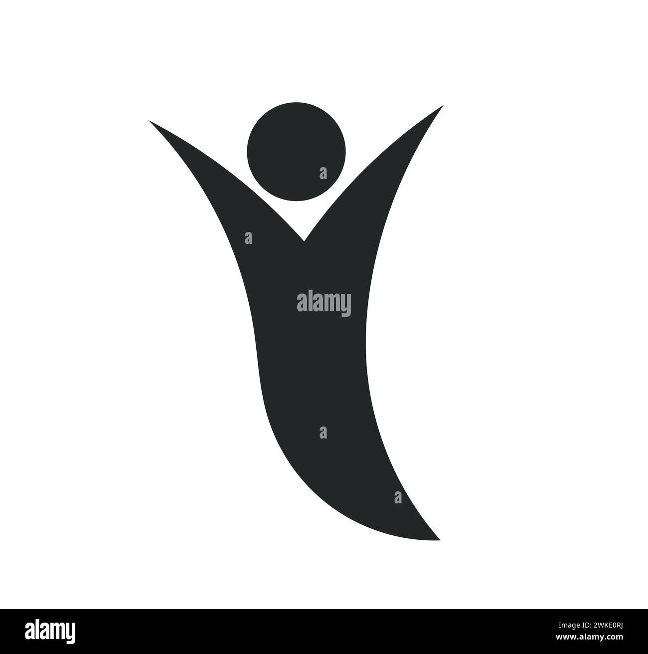 Happy jumping person icon. Vector illustration Stock Vector Image & Art ...
