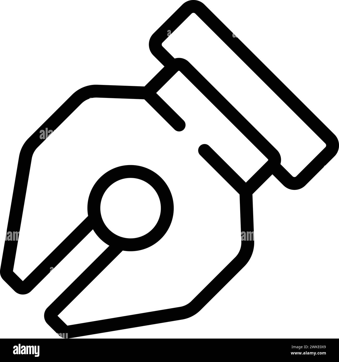 Dip pen icon outline vector. Writing instrument. Fountain calligraphy ...