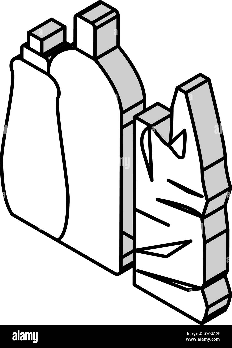 plastic package and bag isometric icon vector illustration Stock Vector ...