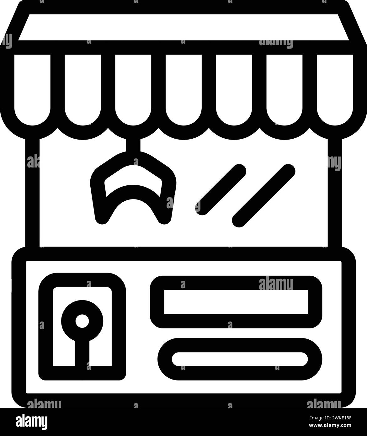 Street toy grabber icon outline vector. Game reacher. Hand robot fun ...