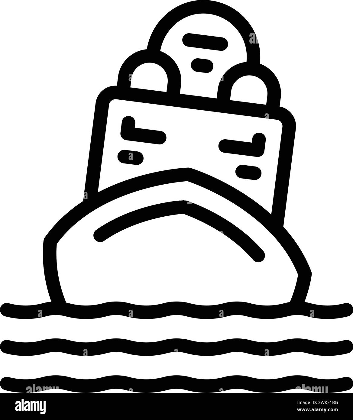 Shipwreck accident icon outline vector. Marine beach. Cruise disaster ...