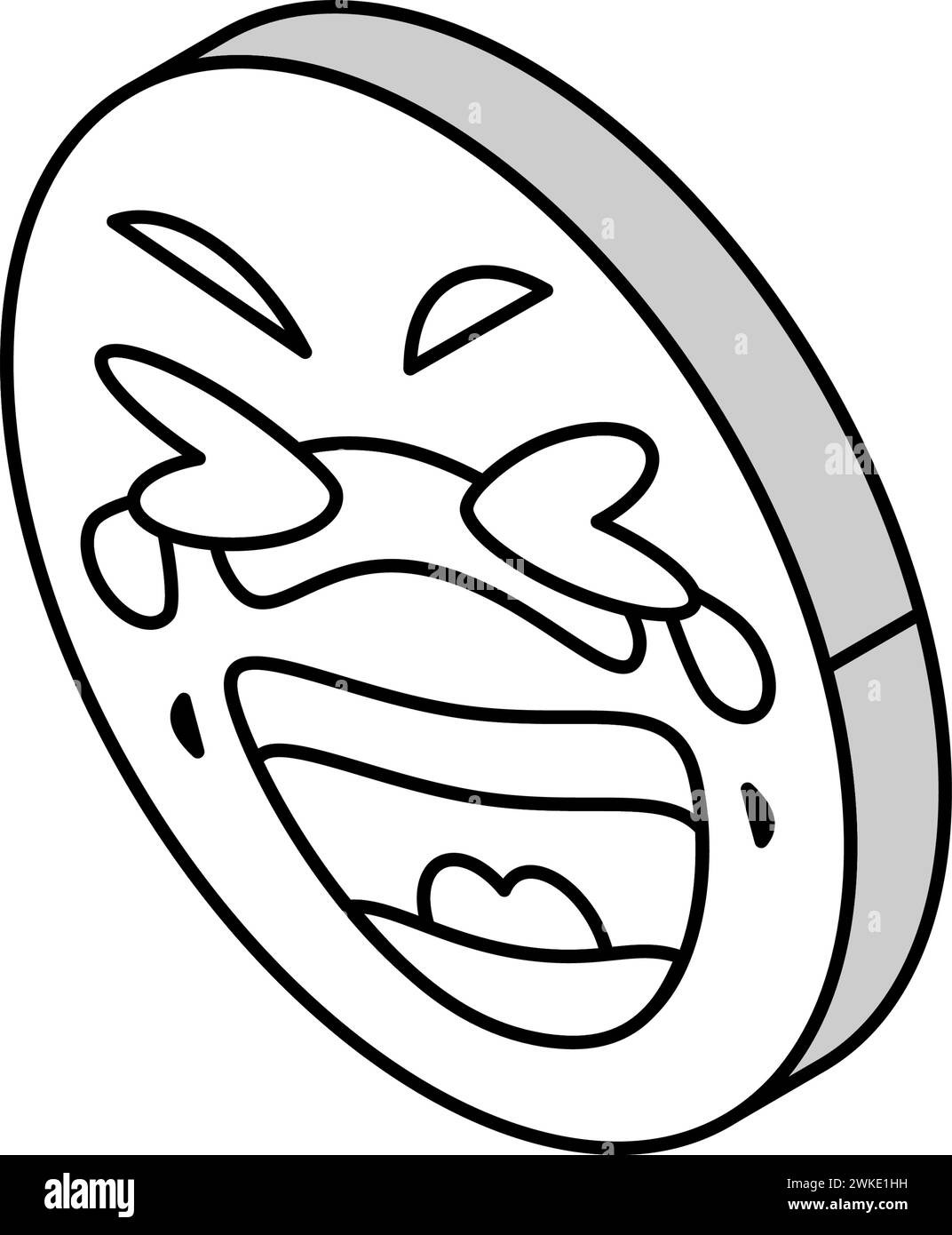 lol emoji isometric icon vector illustration Stock Vector Image & Art ...