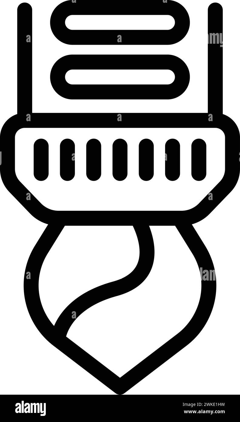 Manuscript dip pen icon outline vector. Smooth calligraphy writing ...