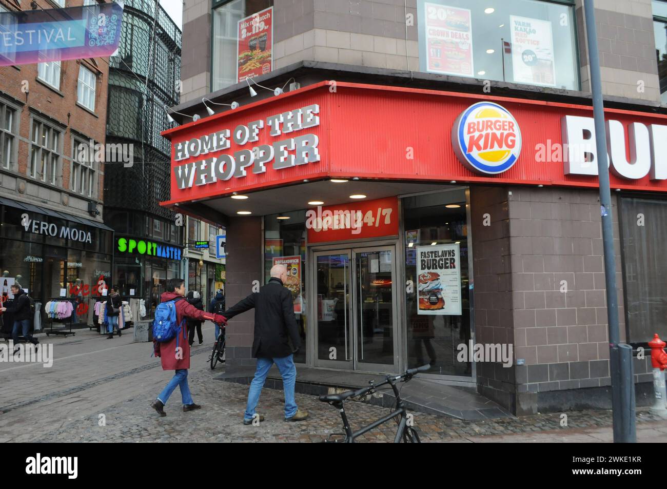 Copenhagen, Denmark /20 February 2024/. Fast food american food chain ...