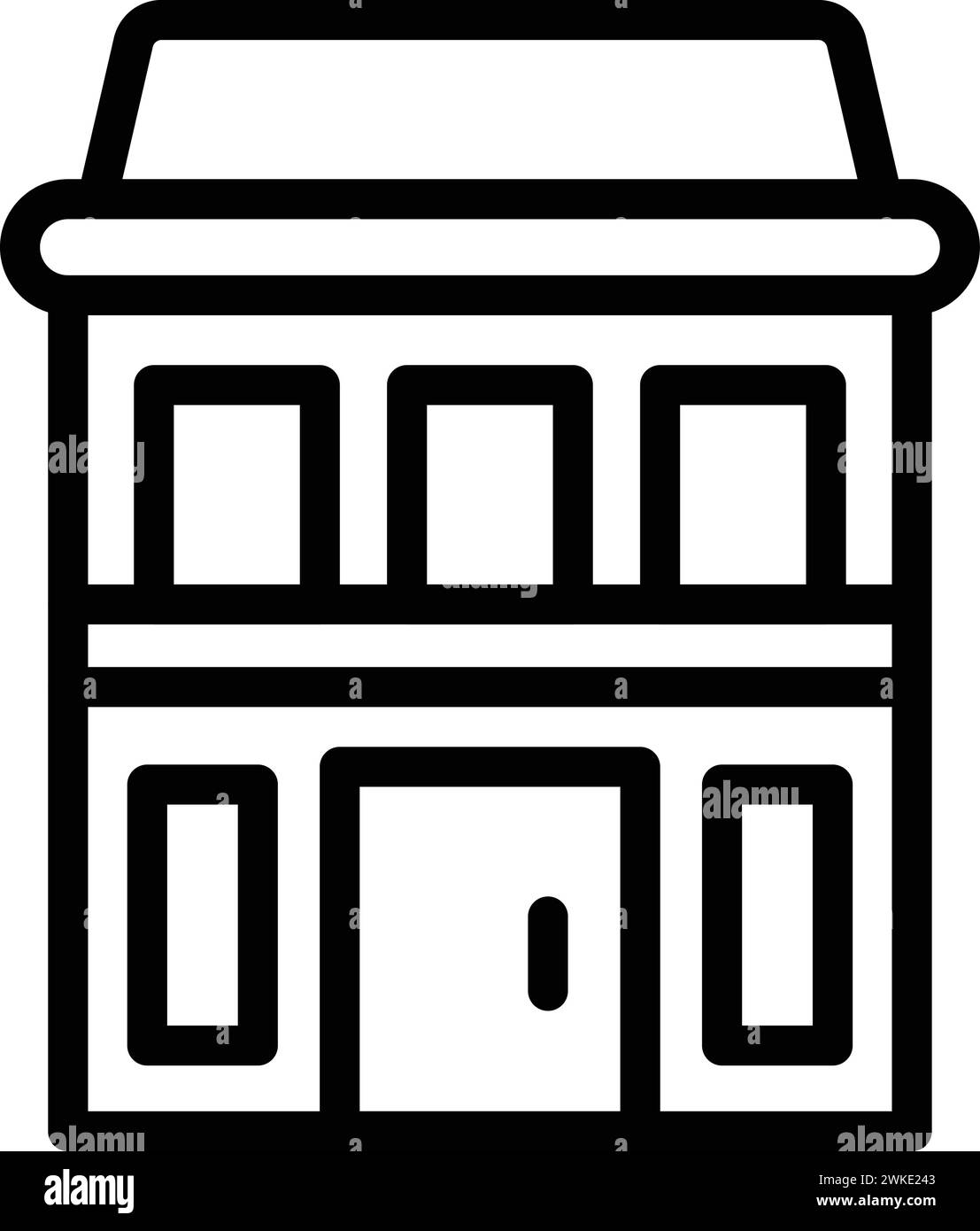 Warsaw marvel destination icon outline vector. Warszawa center city ...
