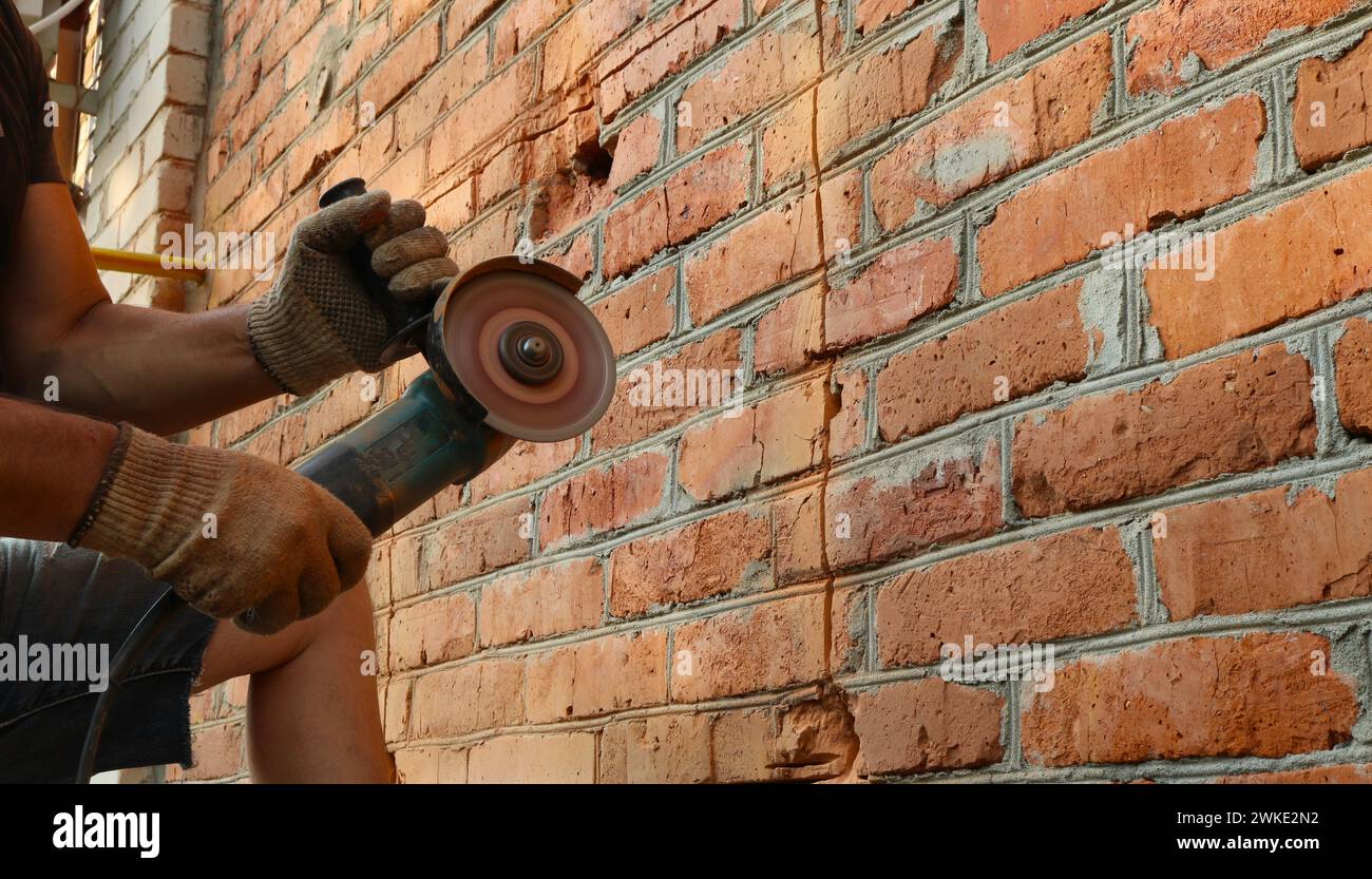 Male hands grinder cut old hi-res stock photography and images - Alamy