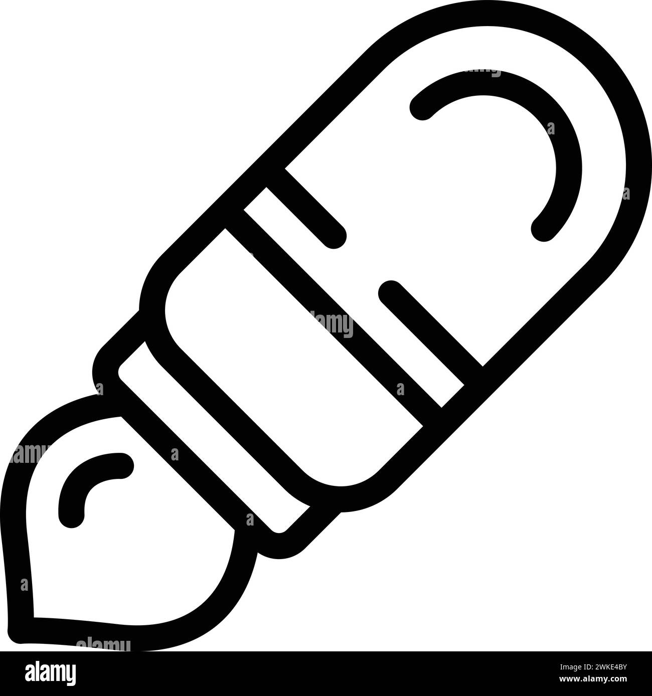 Hand dipped pen icon outline vector. Handwriting classic instrument ...
