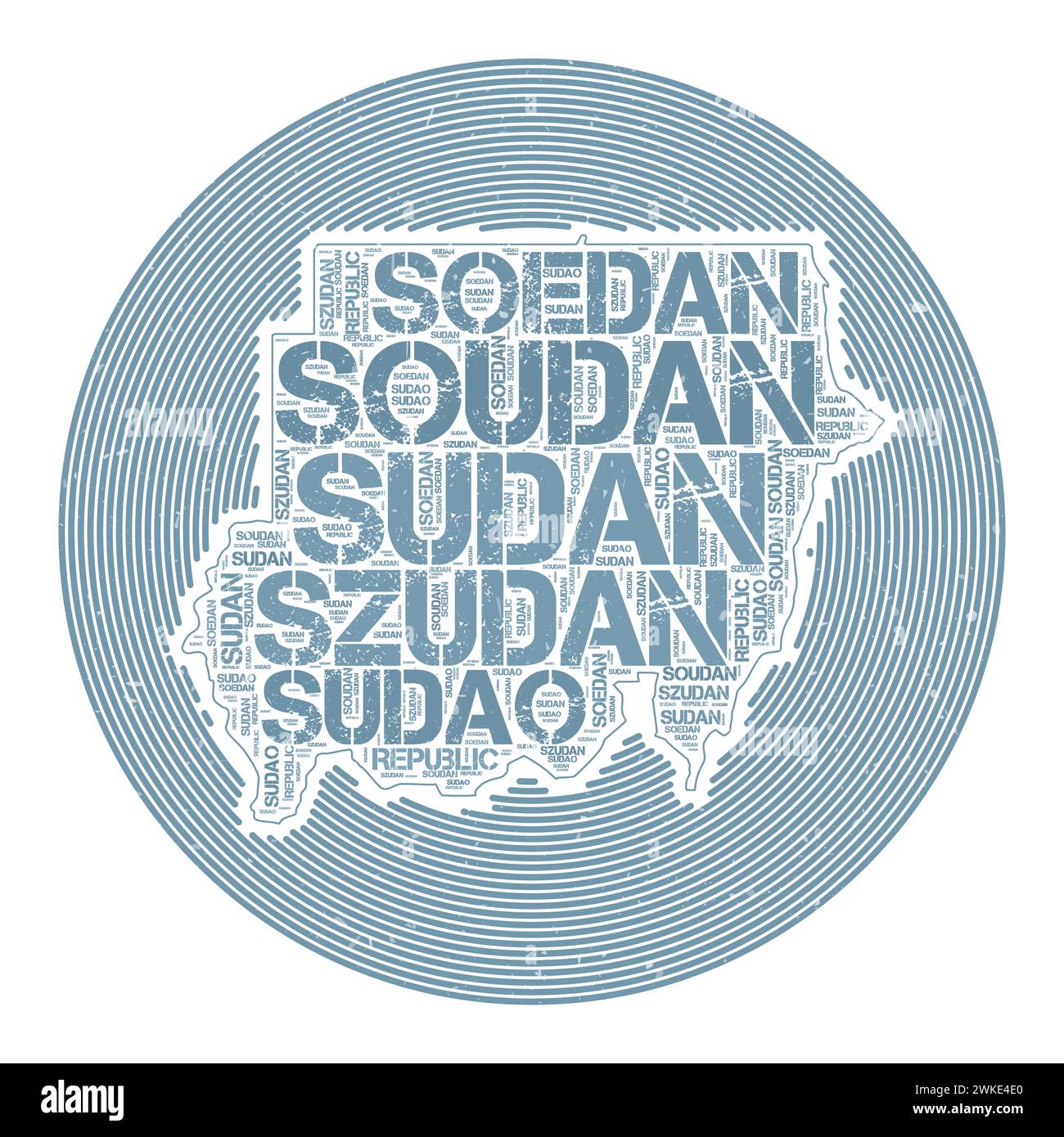 Sudan vector image. Country round logo design. Sudan poster in circular ...