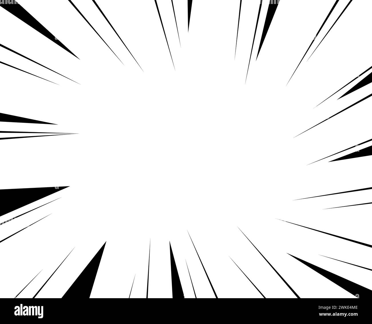 Abstract Radial speed stripe lines effect template. cartoon or manga ...