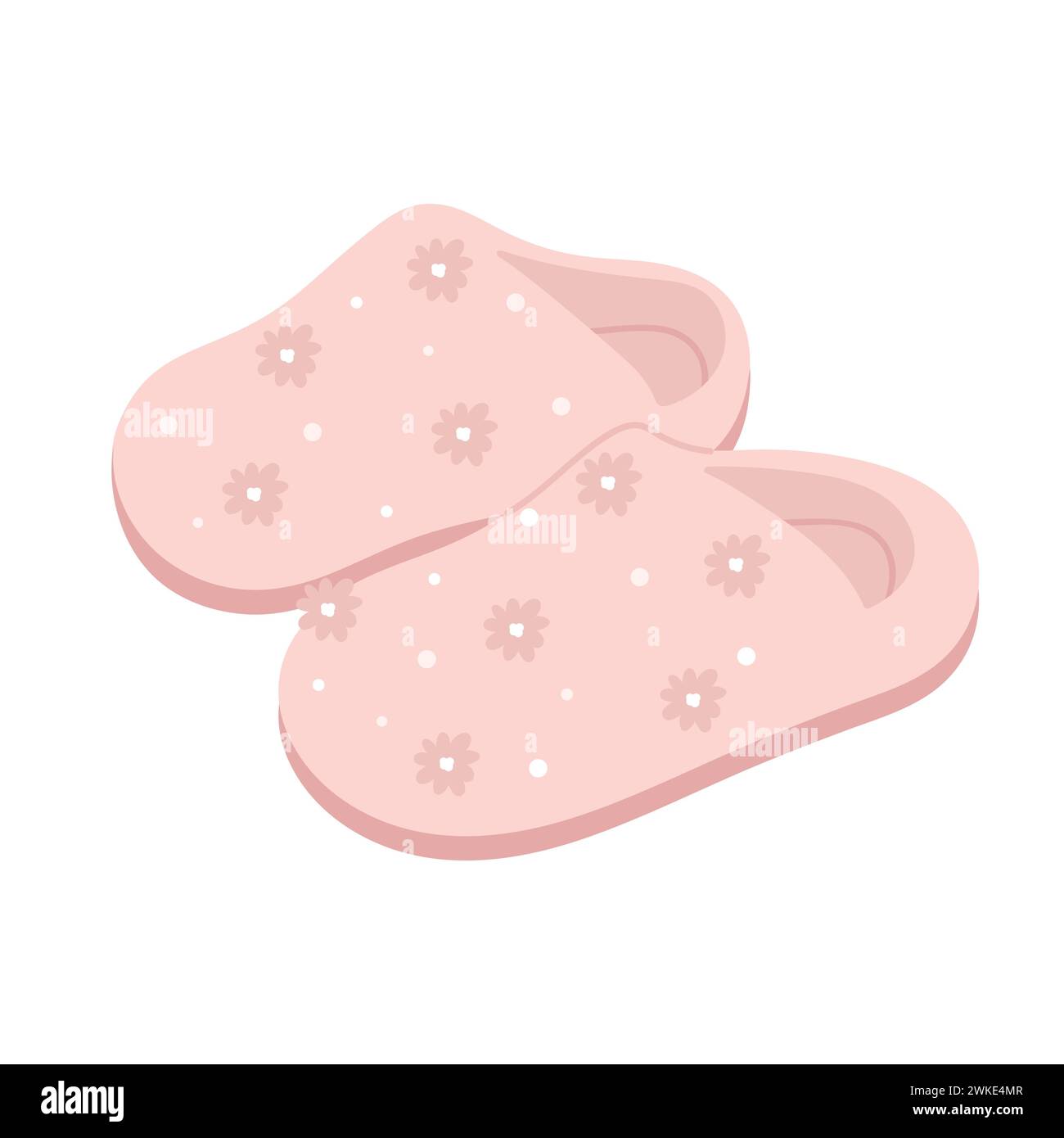 Pink plush house slippers. Cozy indoor slippers, soft flip flops ...