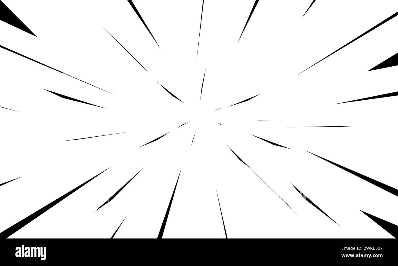 Comic explotion vector illustration. speed lines effect for cartoon or ...