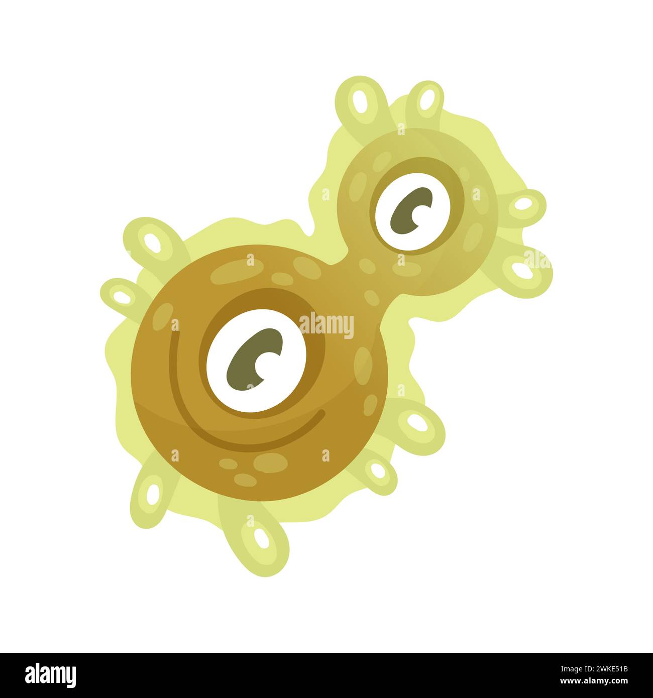 Cartoon comic germ disease microorganism, kawaii microbe pathogen ...