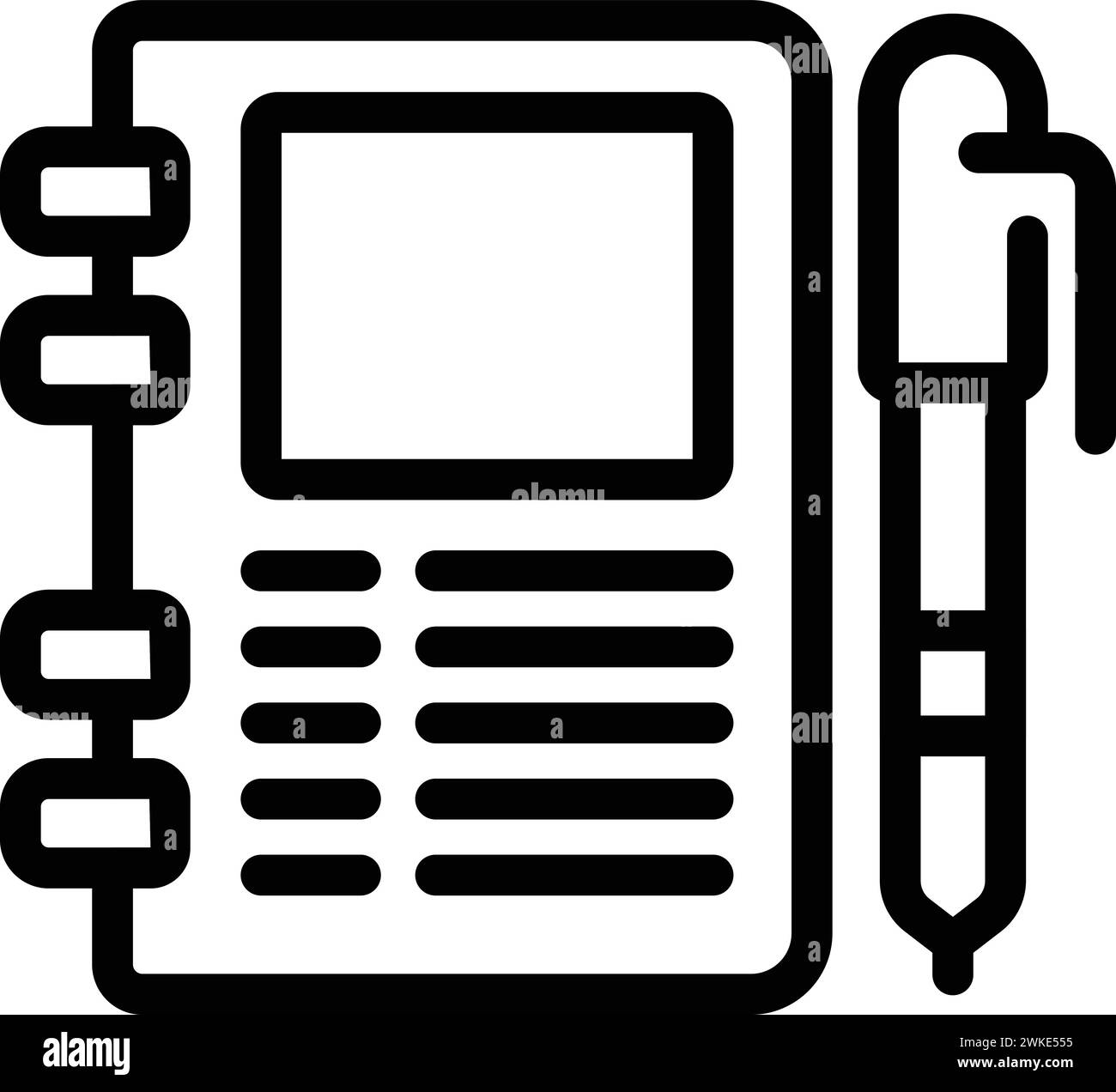 Plan notebook daily routine icon outline vector. Home work. Linear ...
