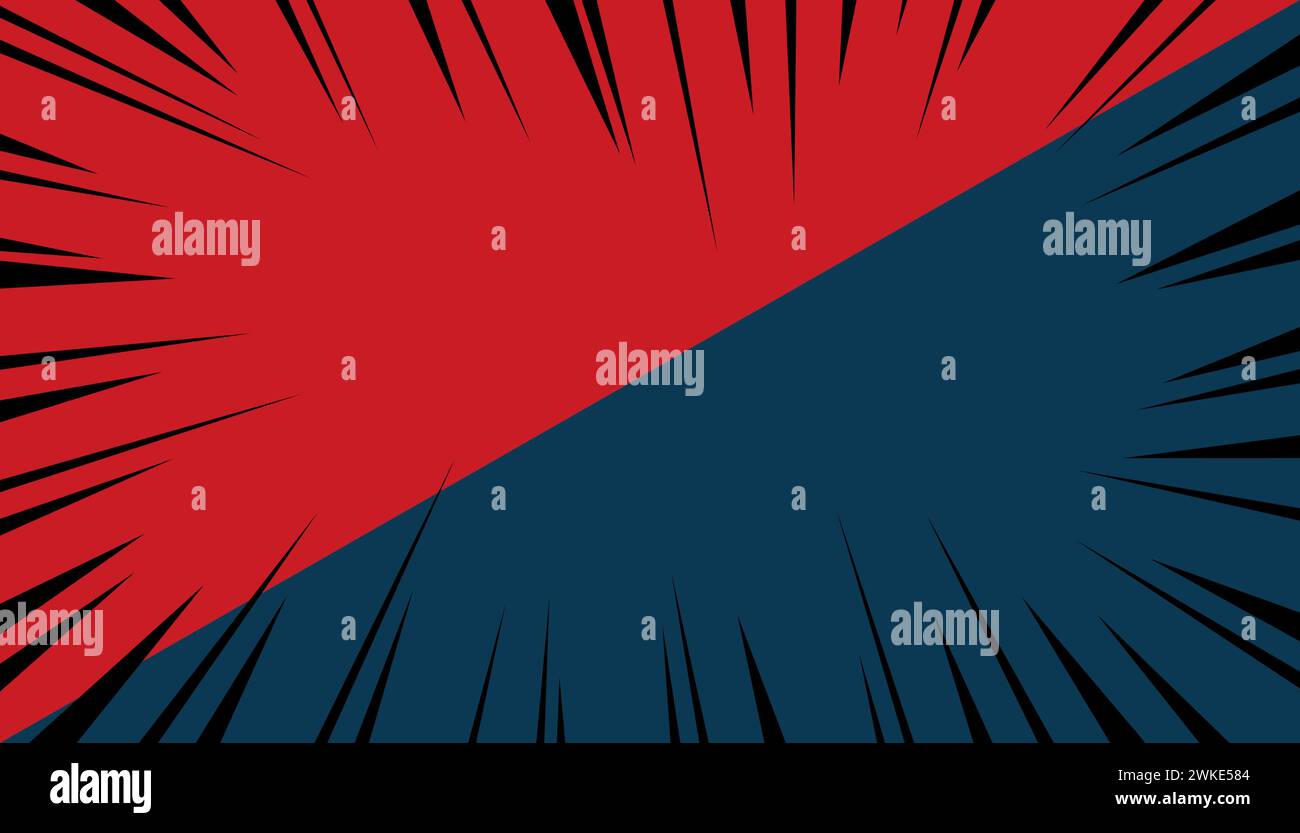 Red and blue pop art comic speed background style Stock Vector Image ...