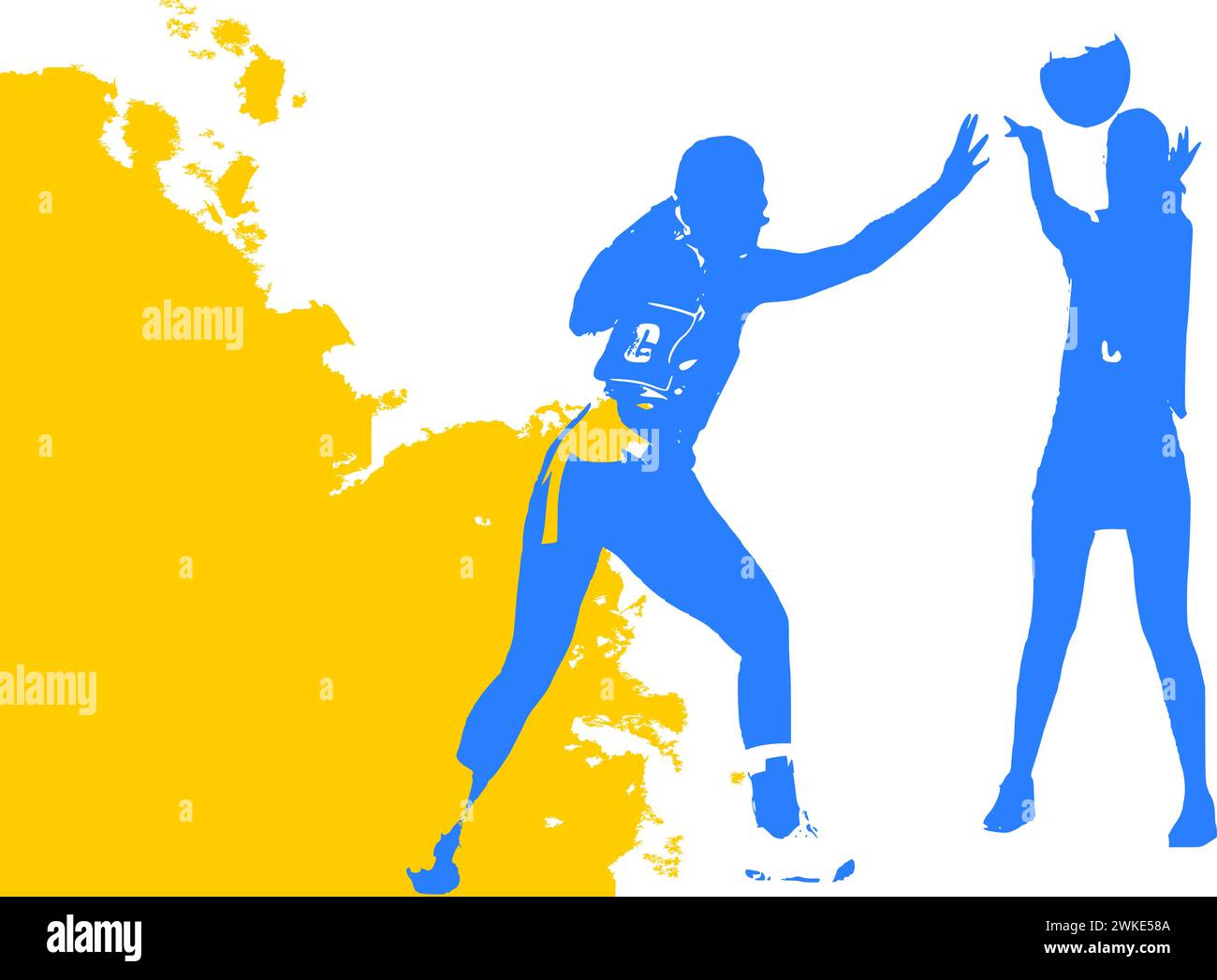 Capture the energy and elegance of netball with our dynamic royalty ...