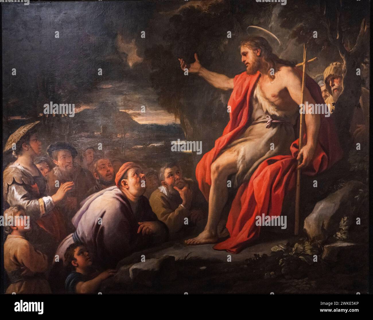 preaching of Saint John the Baptist, Luca Giordano, 17th century, oil ...