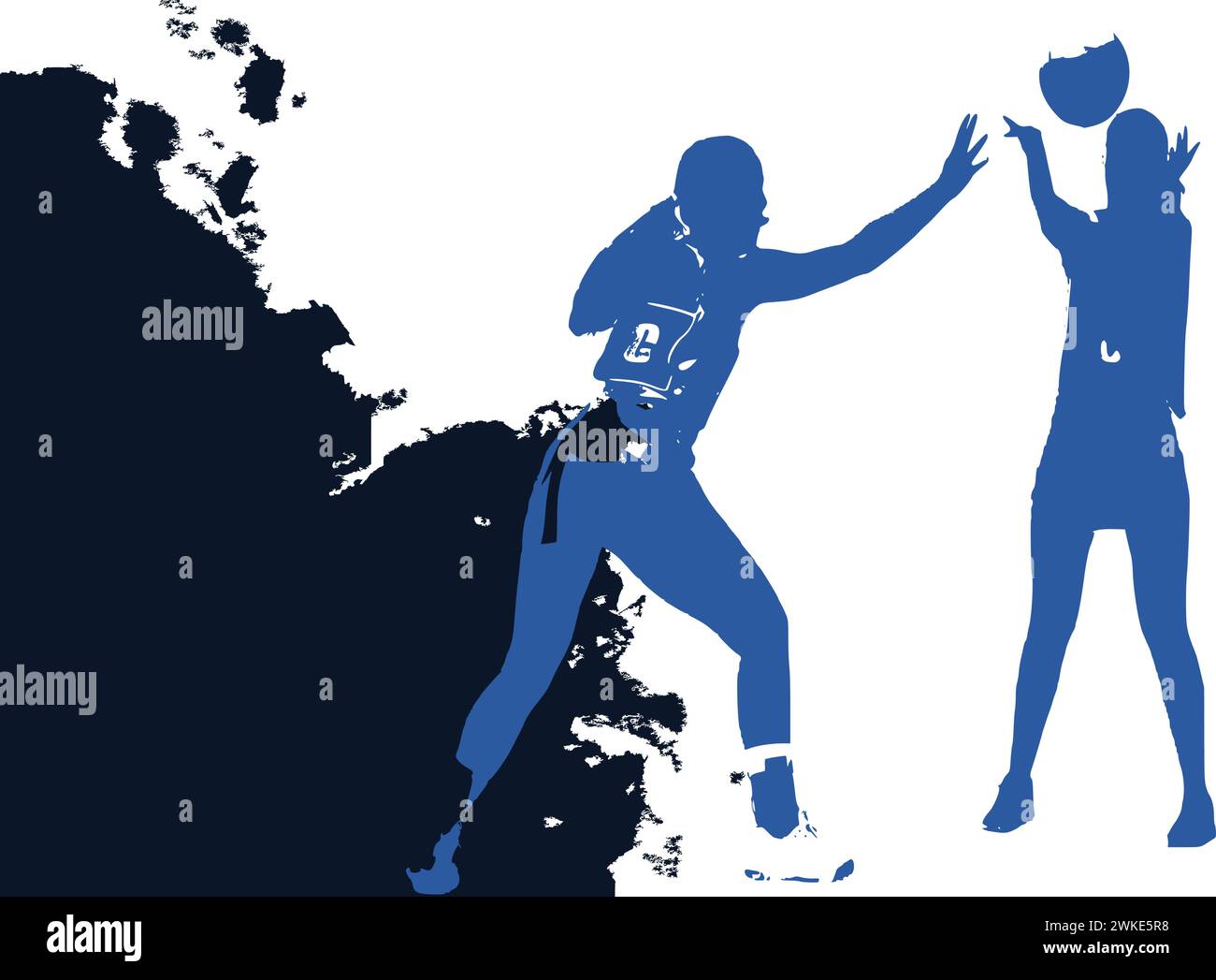 Capture the energy and elegance of netball with our dynamic royalty ...