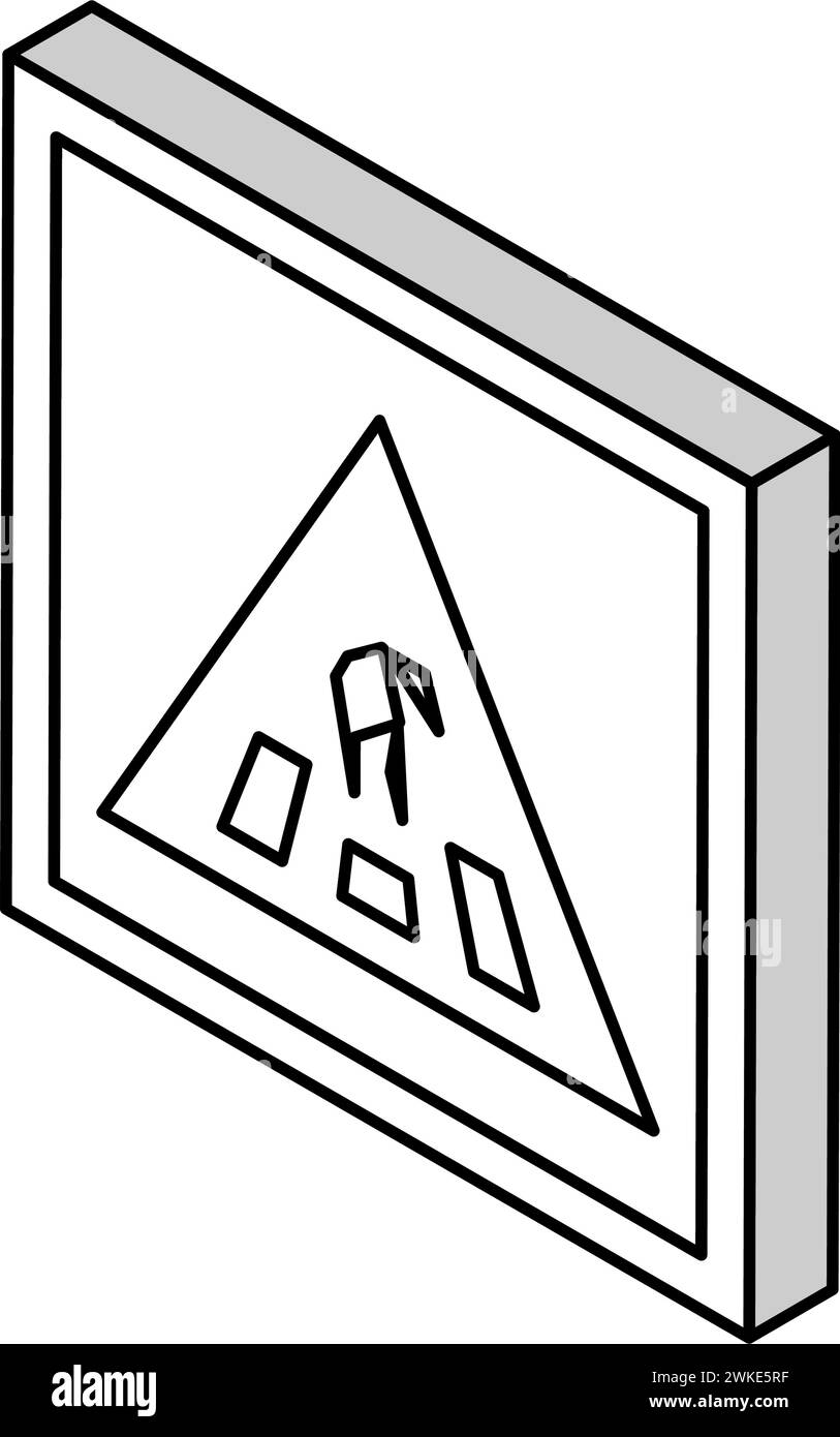 pedestrian road sign isometric icon vector illustration Stock Vector ... pedestrian road sign isometric icon vector illustration Stock Vector ...