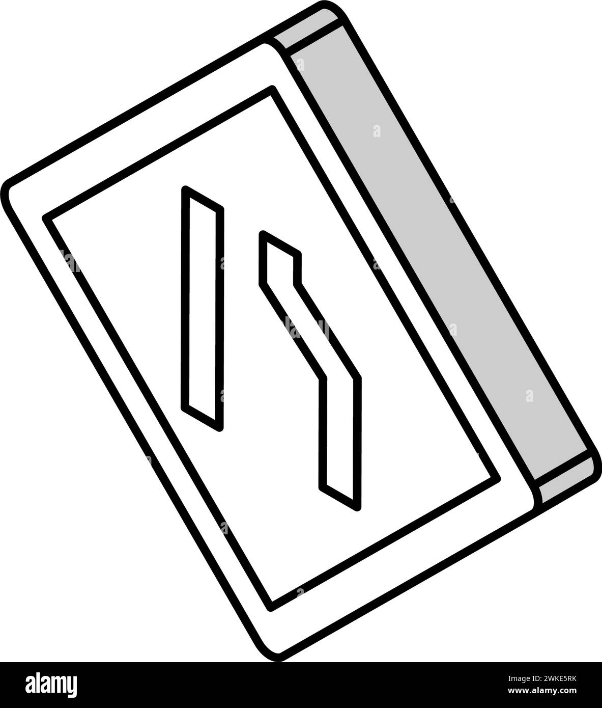 lane road sign isometric icon vector illustration Stock Vector Image ...