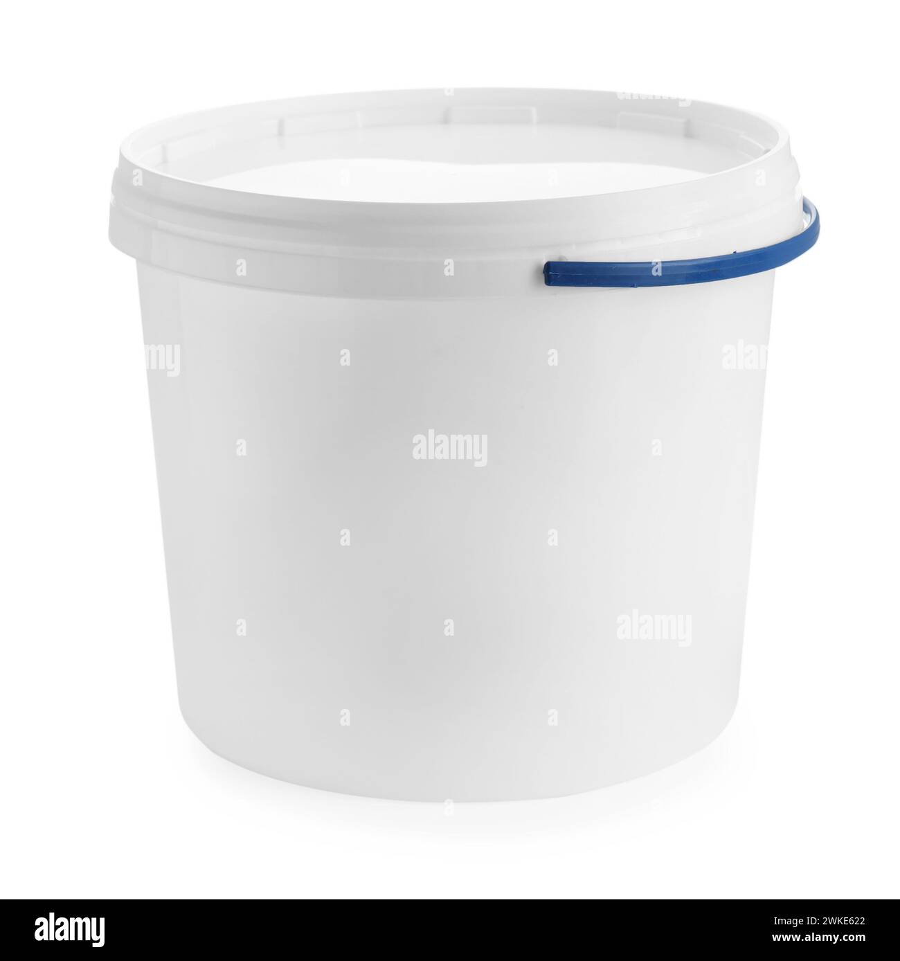 One blank plastic bucket isolated on white Stock Photo - Alamy